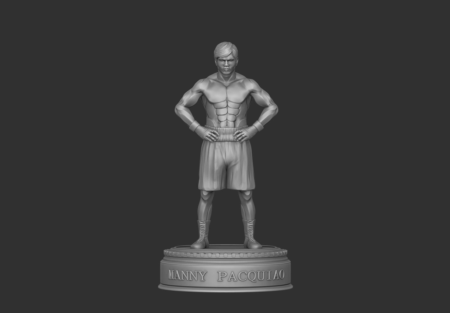Manny Pacquiao statue 3d print ready 3D model 3D printable | CGTrader
