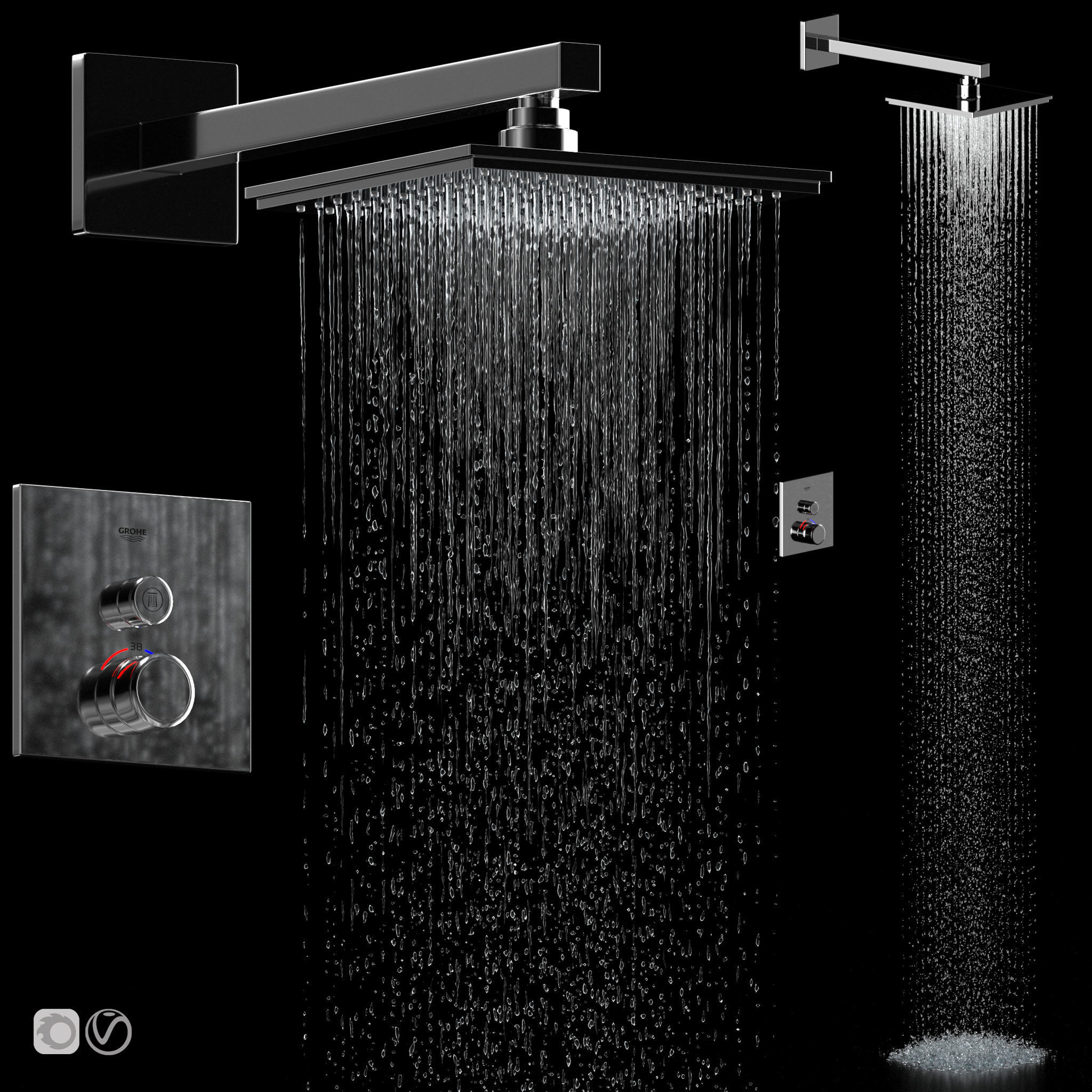 Grohe Shower 3D model | CGTrader