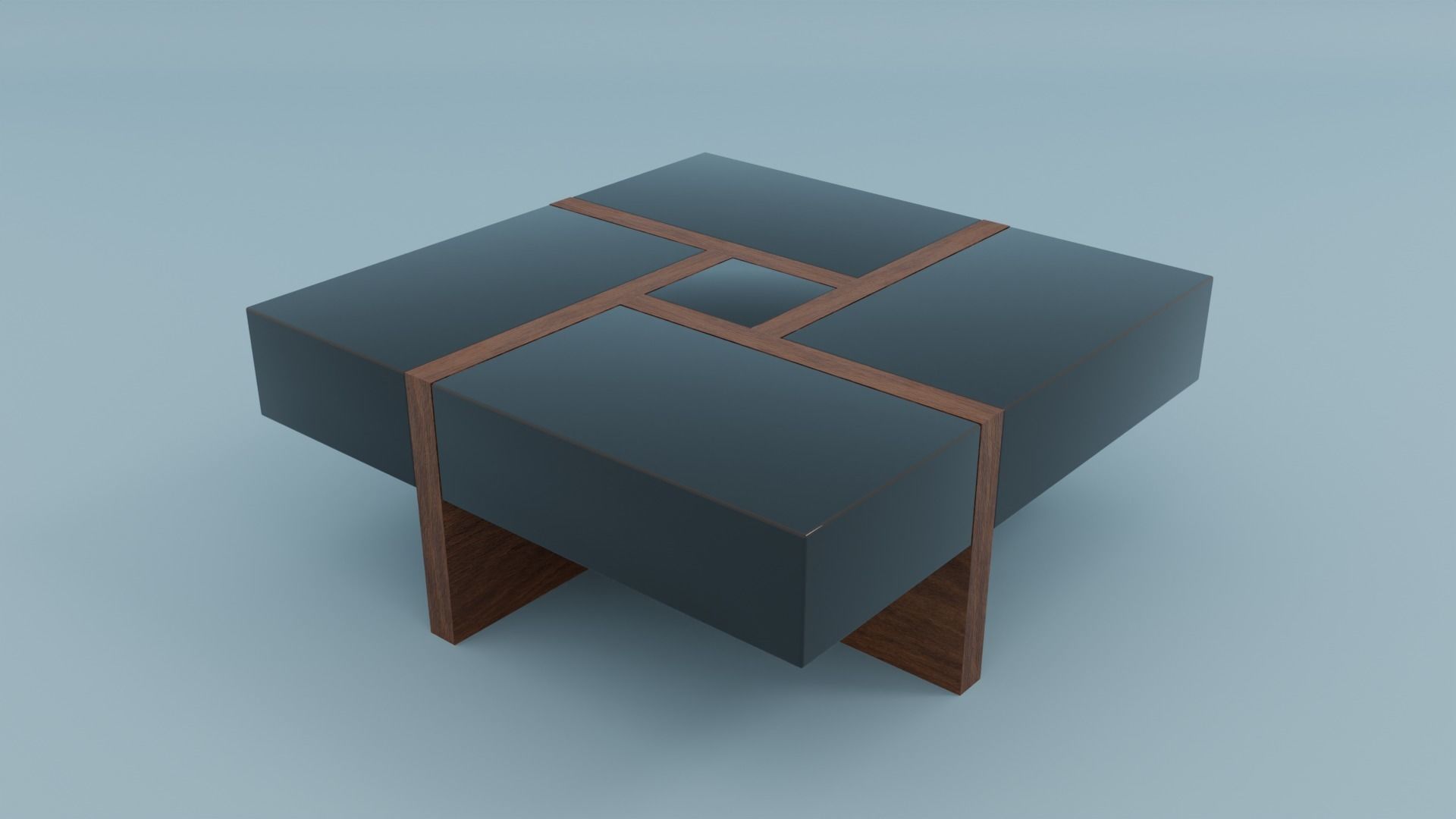 Modern square table free 3D model | CGTrader