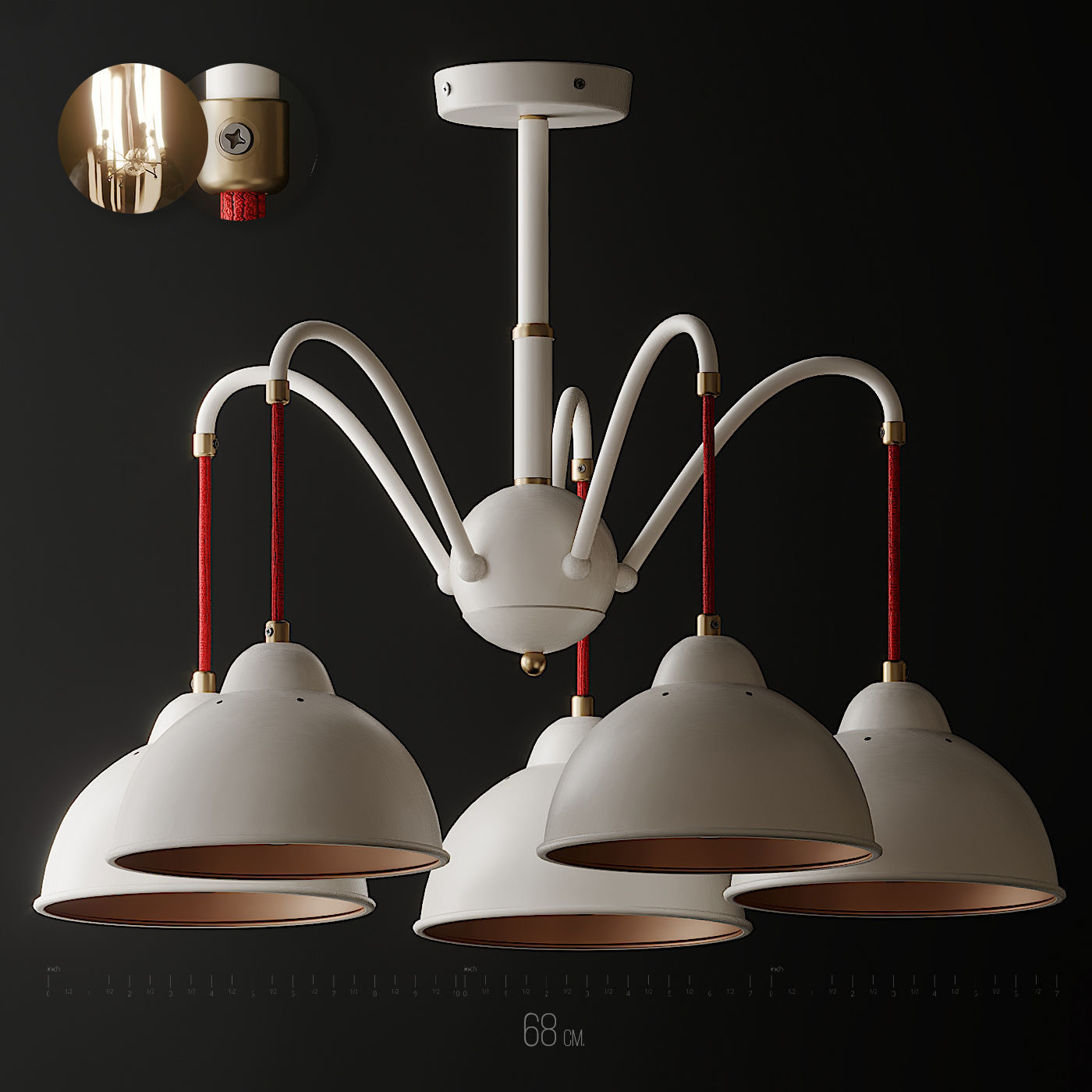 Seven Fires Pendant Light 3D model | CGTrader