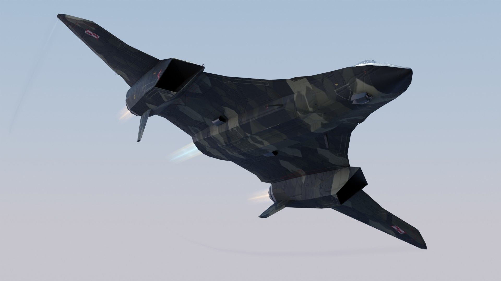 3D model General Dynamics F-34 Lynx concept fighter VR / AR / low-poly ...