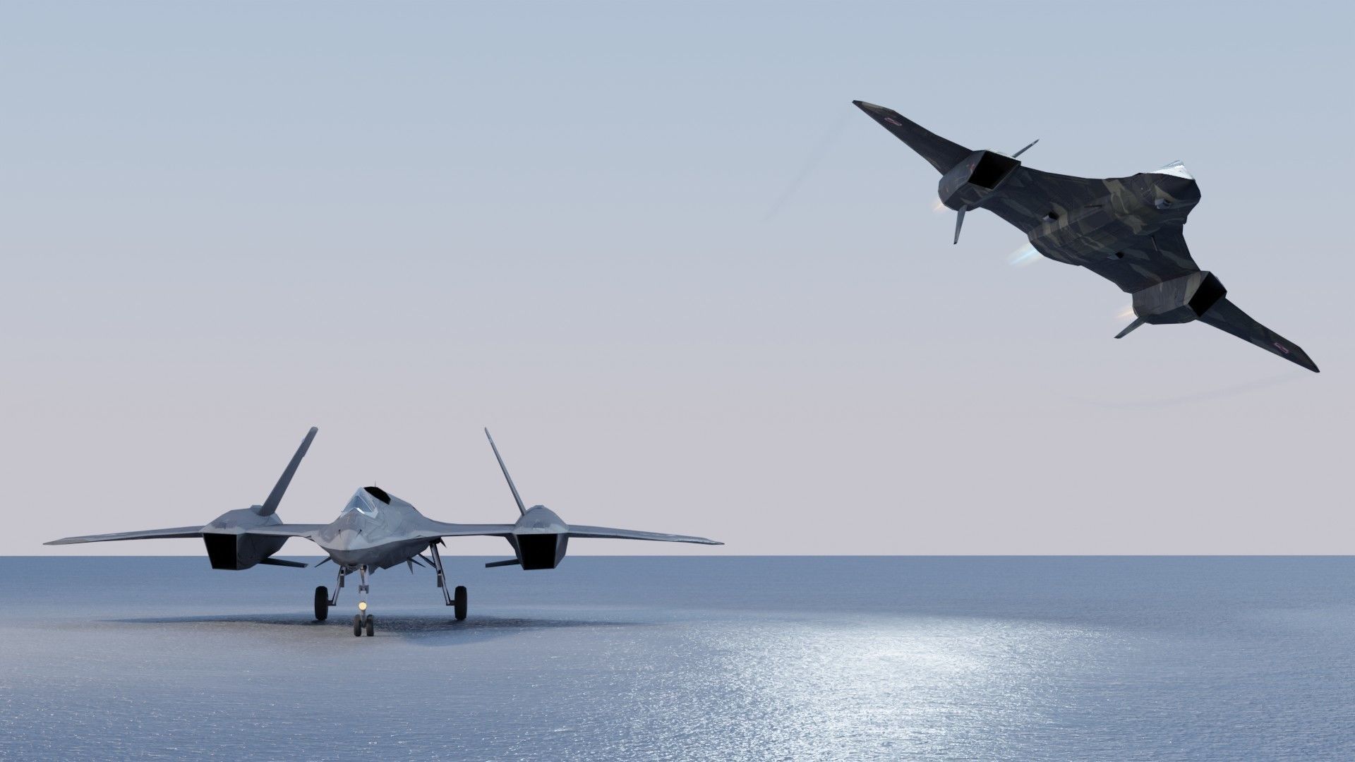 3D model General Dynamics F-34 Lynx concept fighter VR / AR / low-poly ...