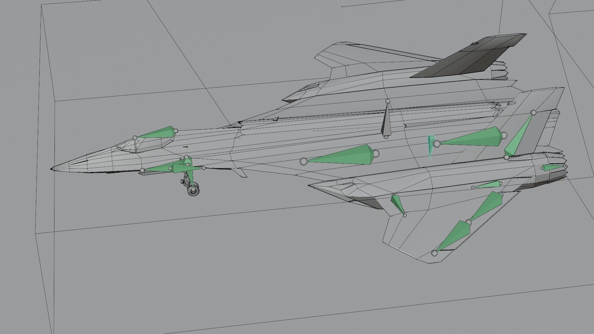 3D model General Dynamics F-34 Lynx concept fighter VR / AR / low-poly ...
