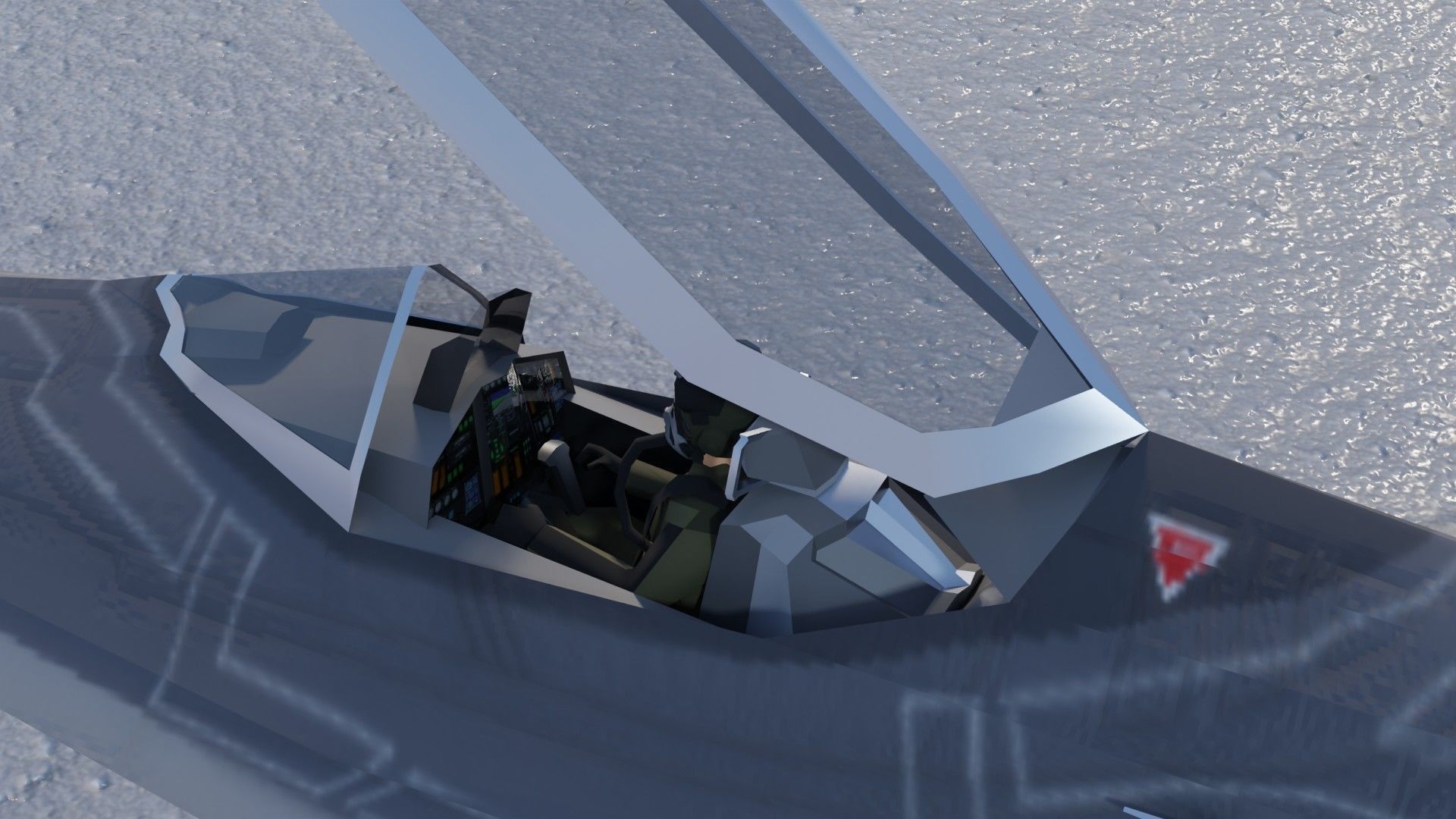 3D model General Dynamics F-34 Lynx concept fighter VR / AR / low-poly ...
