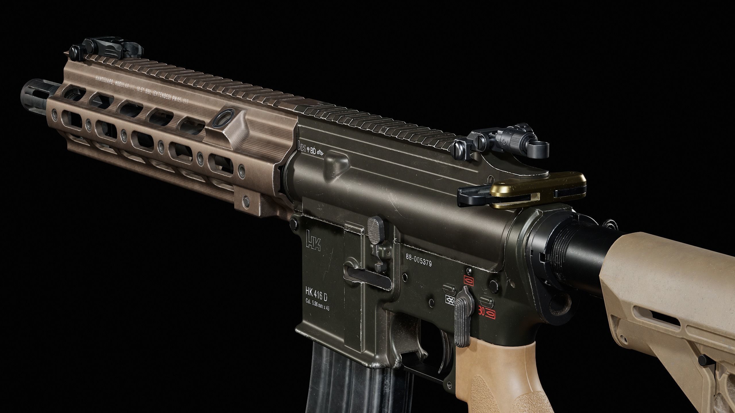 3D model HK416 SMR VR / AR / low-poly | CGTrader
