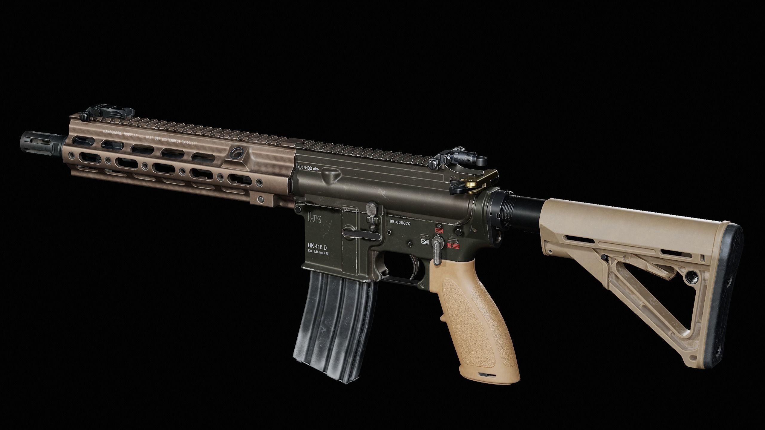 3D model HK416 SMR VR / AR / low-poly | CGTrader