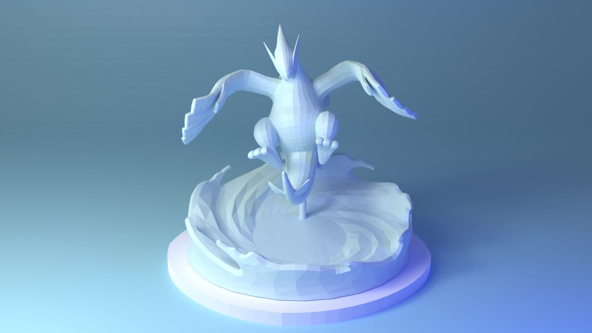 Lugia - Pokemon Diorama 3D model 3D printable | CGTrader