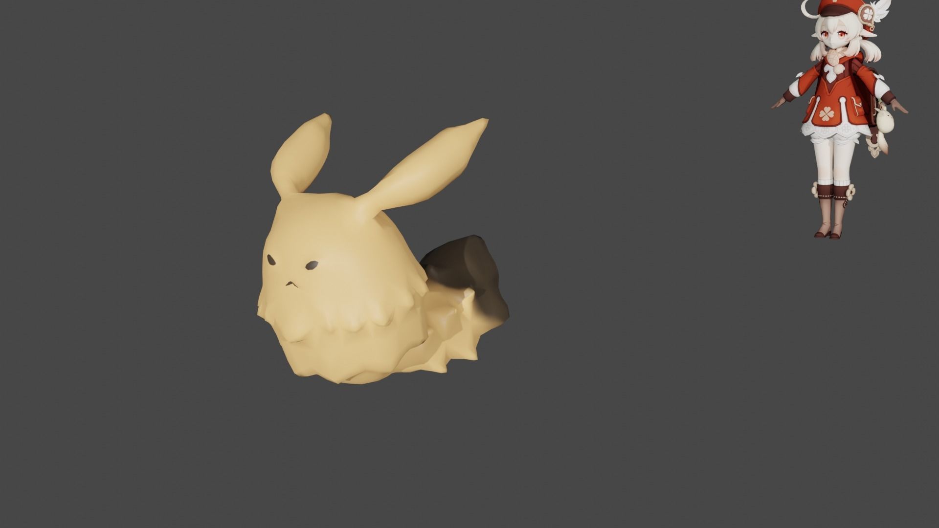 3D model Dodoco side character of Klee from Genshin Impact VR / AR ...