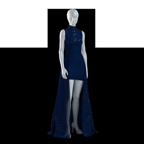Evening Gown 08 3D model | CGTrader