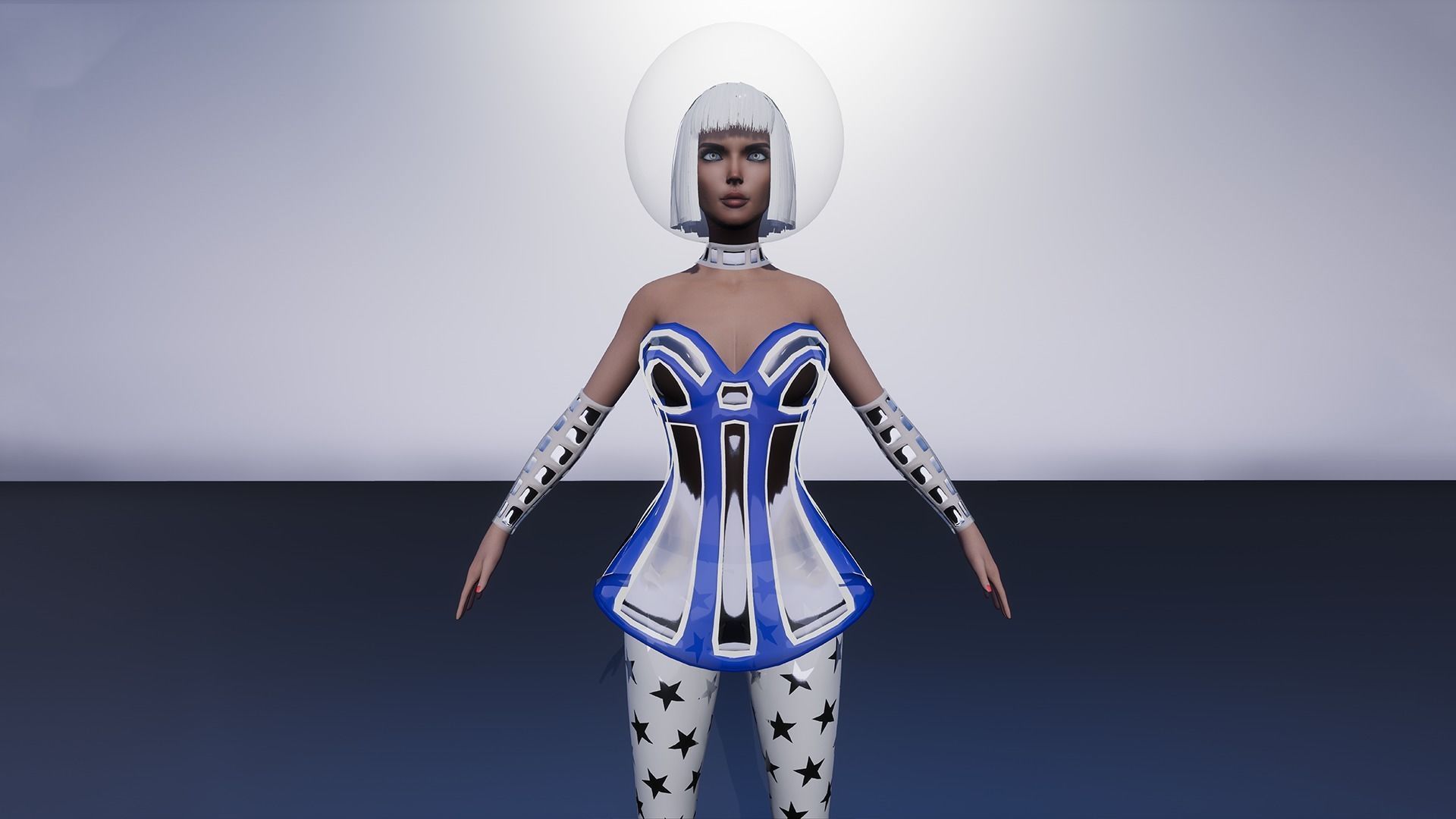 3D model Cosmo lady VR / AR / low-poly | CGTrader