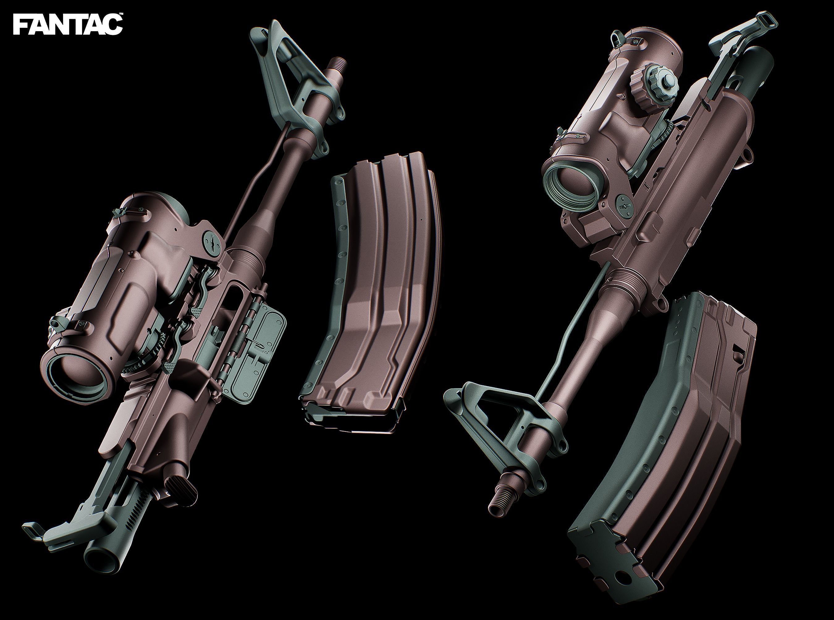 M4 Custom Build Highpoly 3D model | CGTrader