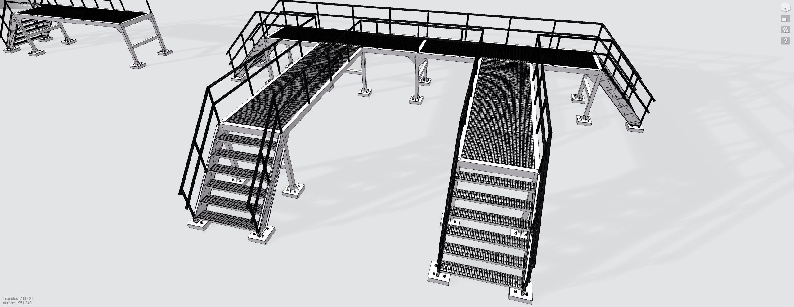 Modular industrial metal platforms 3D model | CGTrader