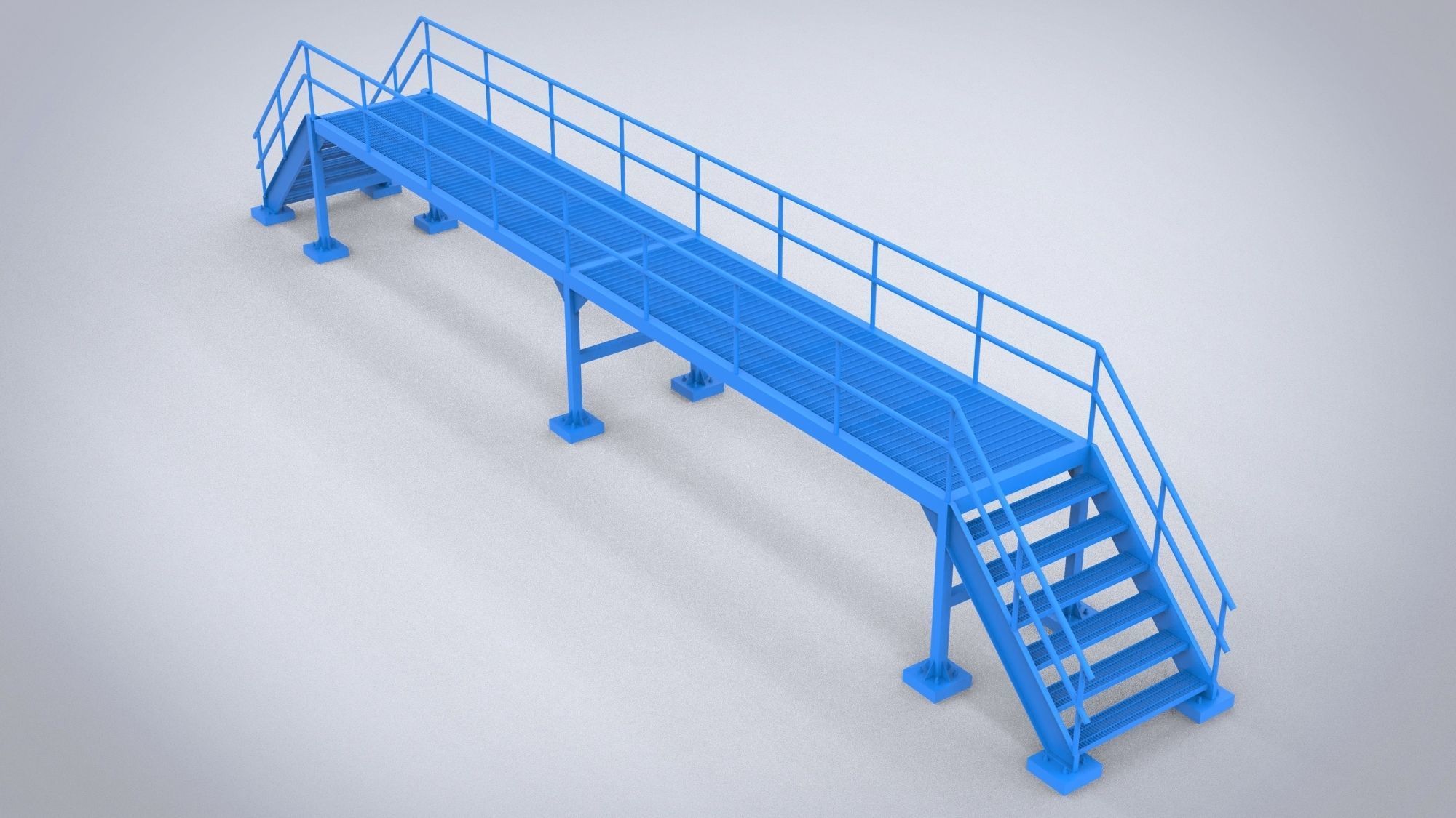 Modular industrial metal platforms 3D model | CGTrader