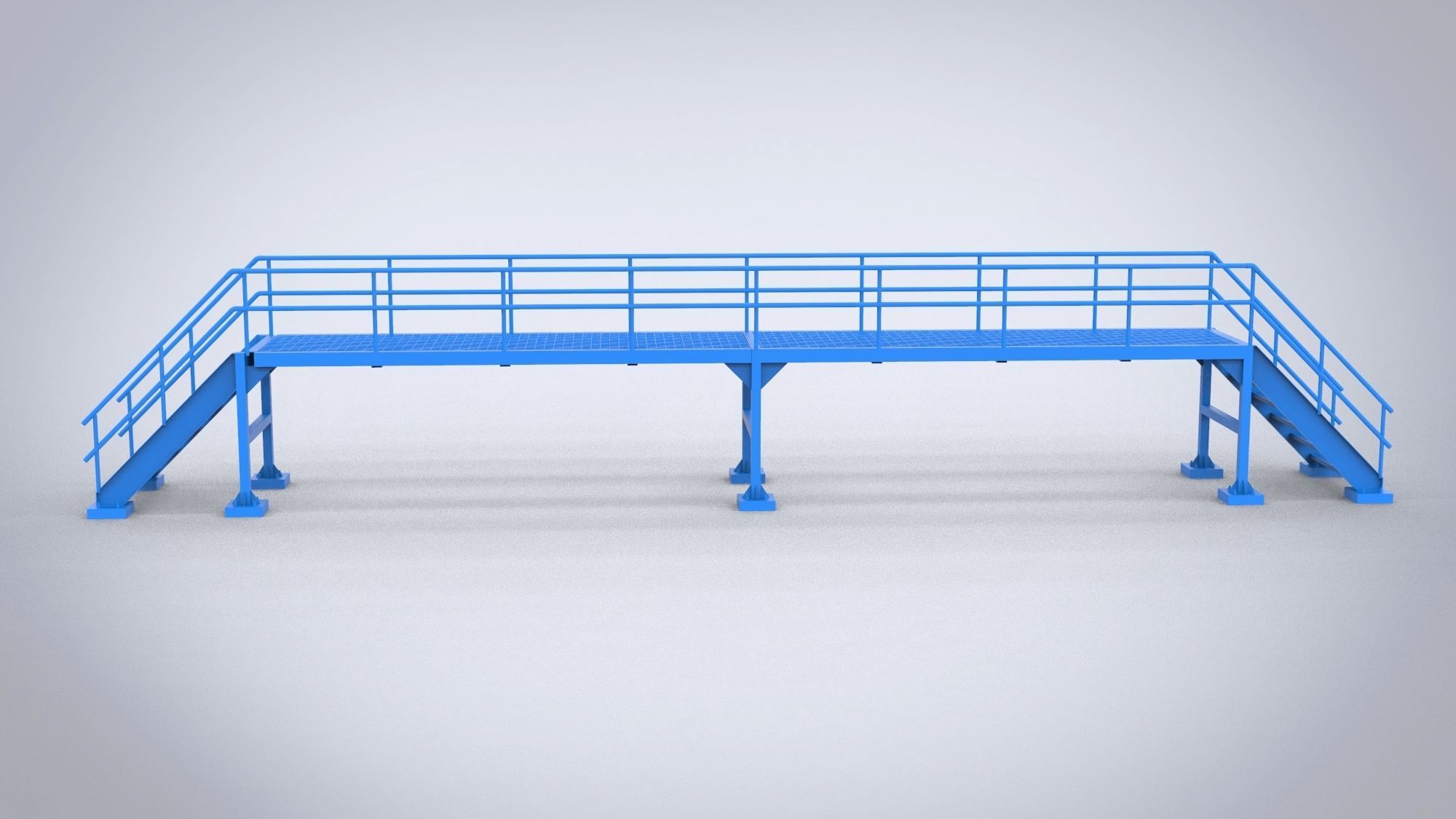 Modular industrial metal platforms 3D model | CGTrader