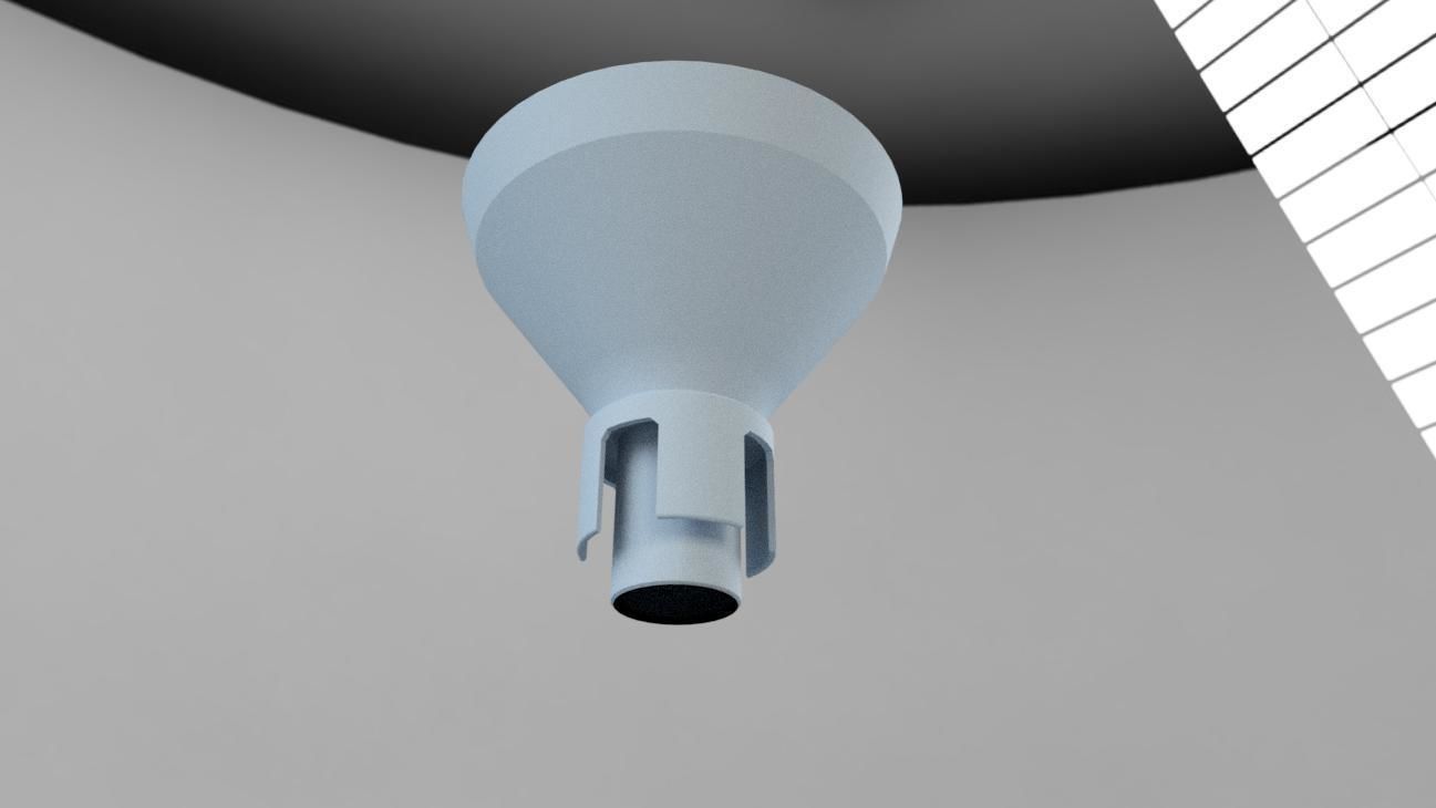 funnel light bulb hanging from ceiling 3D model 3D printable | CGTrader