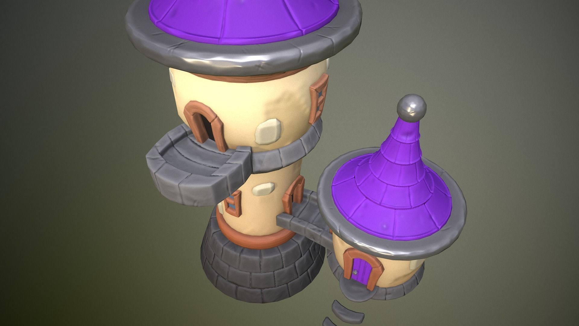 3D model Stylized magic tower VR / AR / low-poly | CGTrader