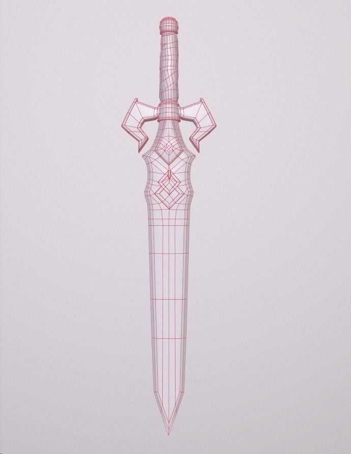 3D model Dwarf sword VR / AR / low-poly | CGTrader