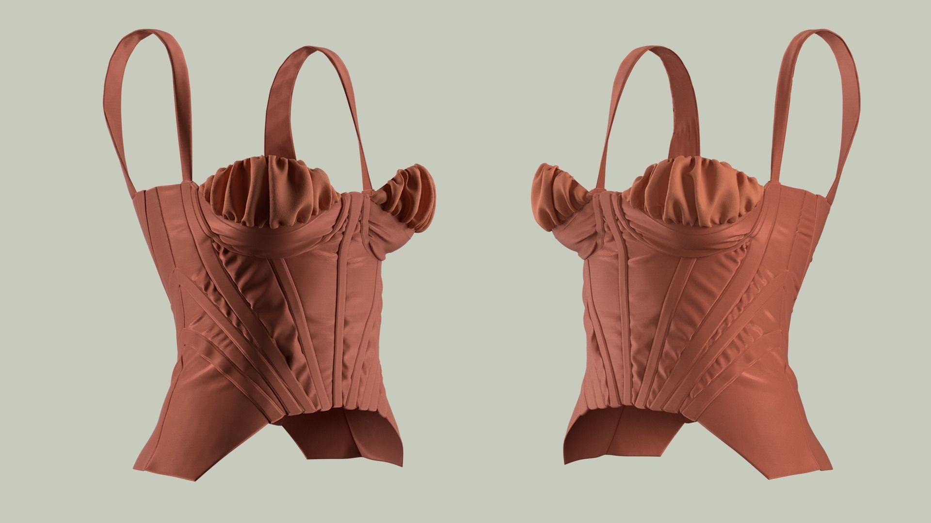 Female Corsets Marvelous Designer 3D model | CGTrader