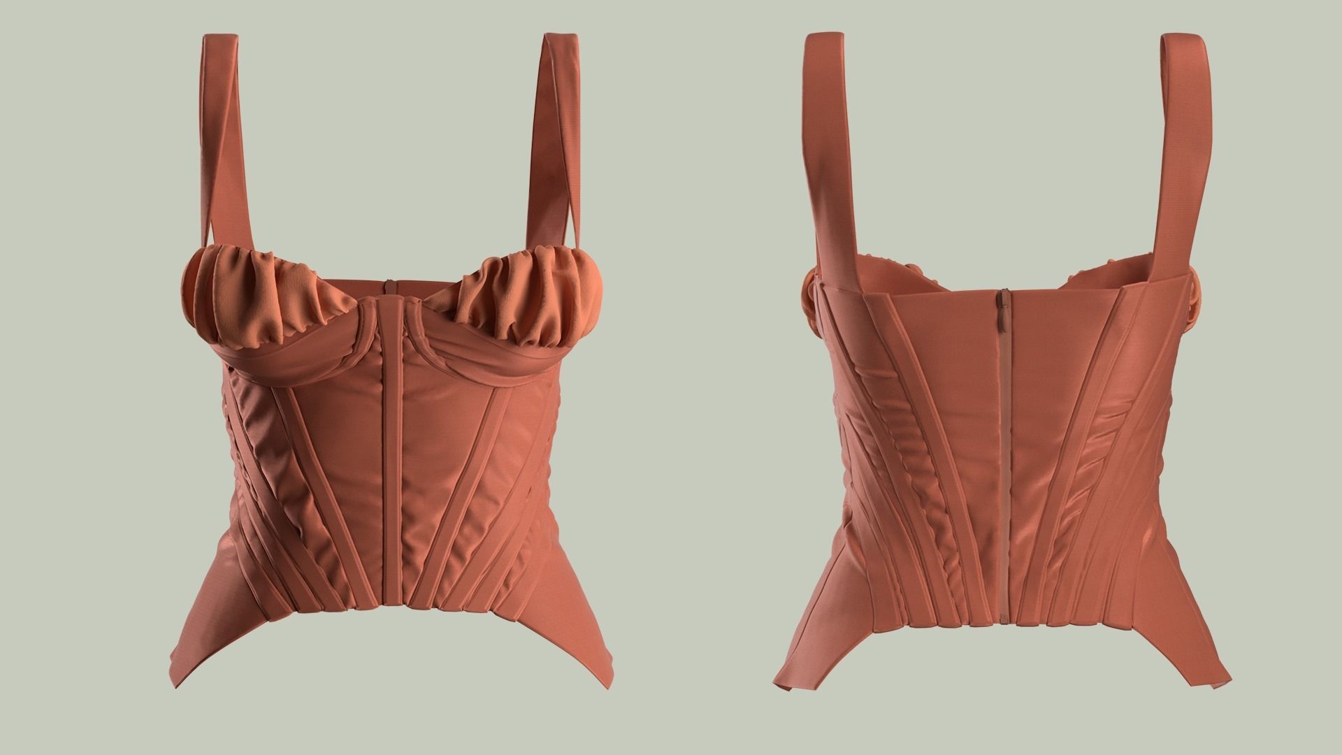 Female Corsets Marvelous Designer 3D model | CGTrader