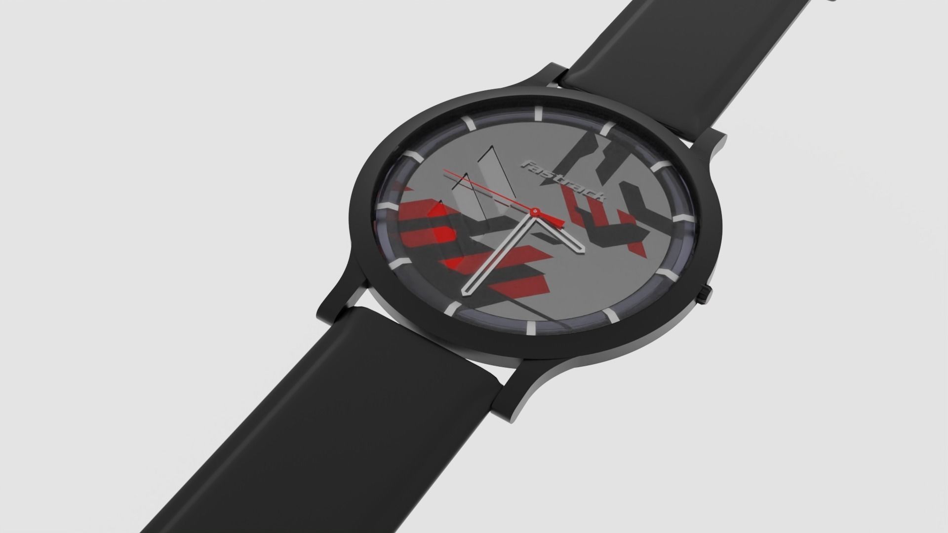 Fastrack analog watch free 3D model rigged | CGTrader