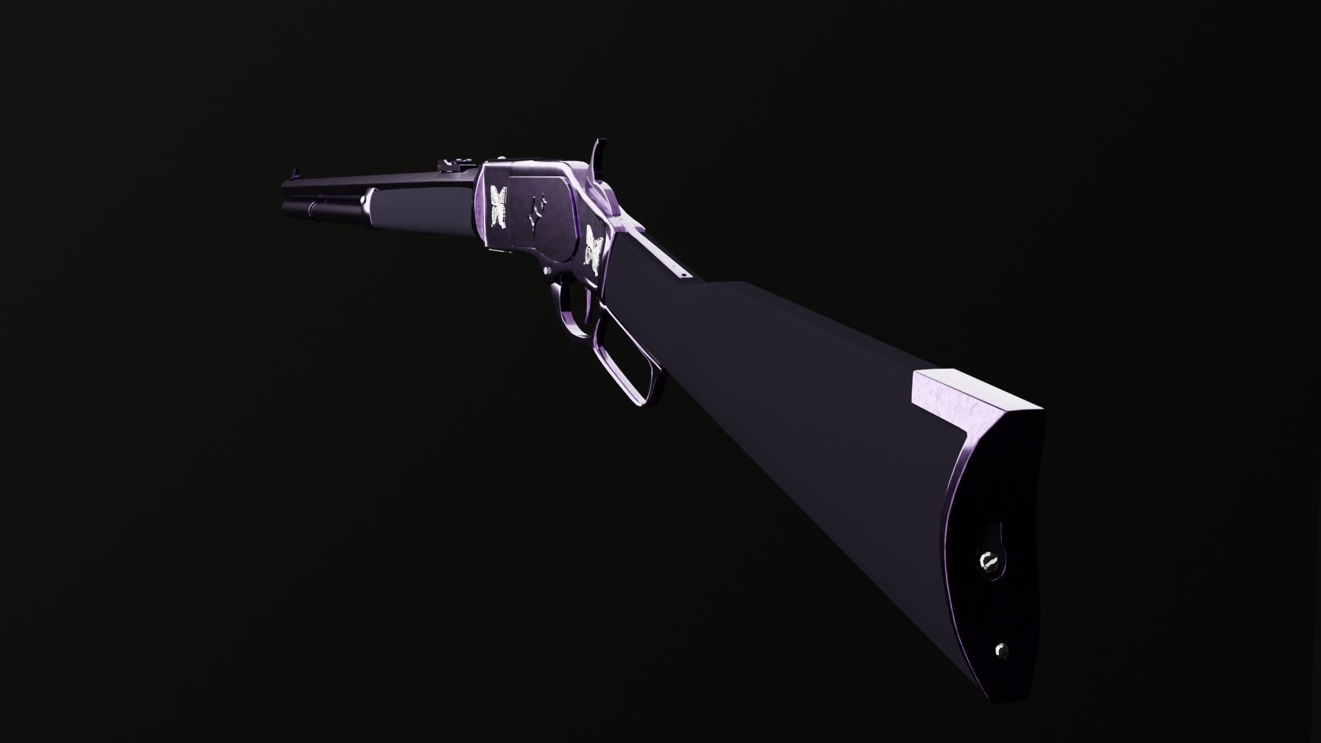 Cute Purple Shotgun 3D model | CGTrader