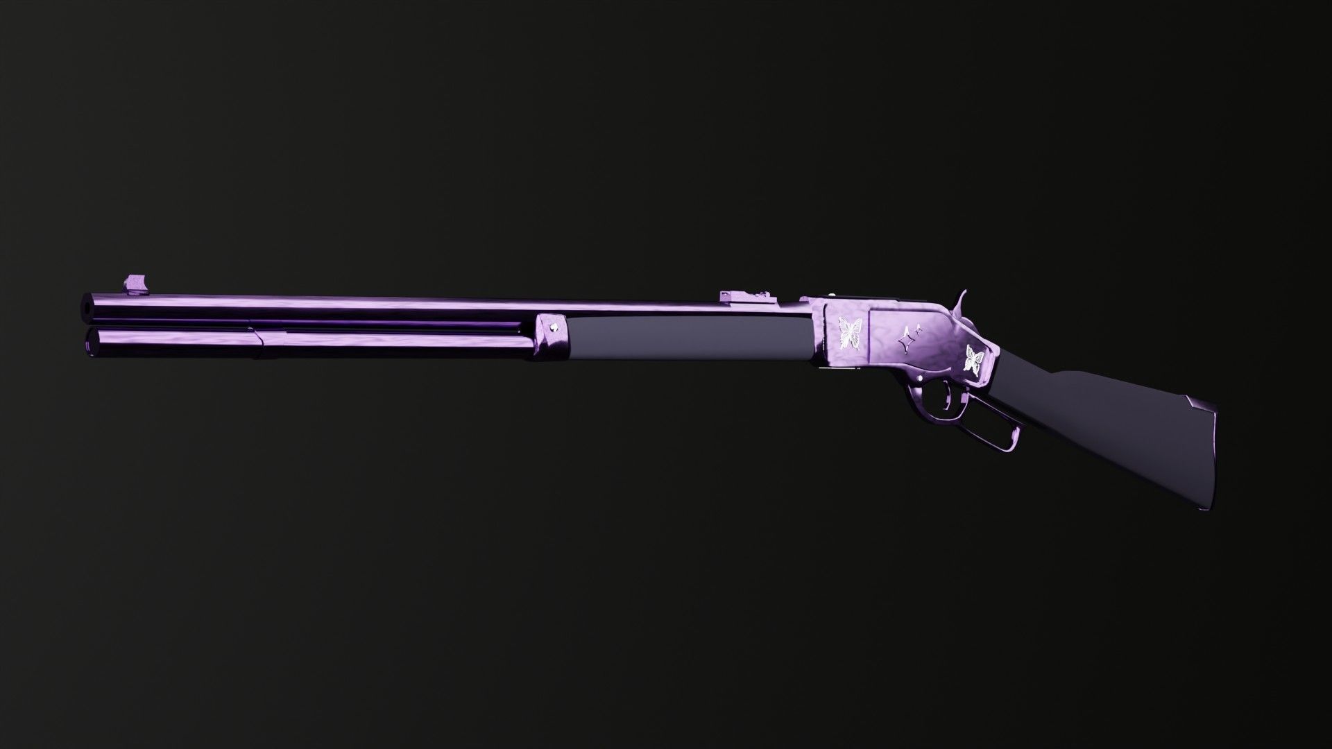 Cute Purple Shotgun 3D model | CGTrader