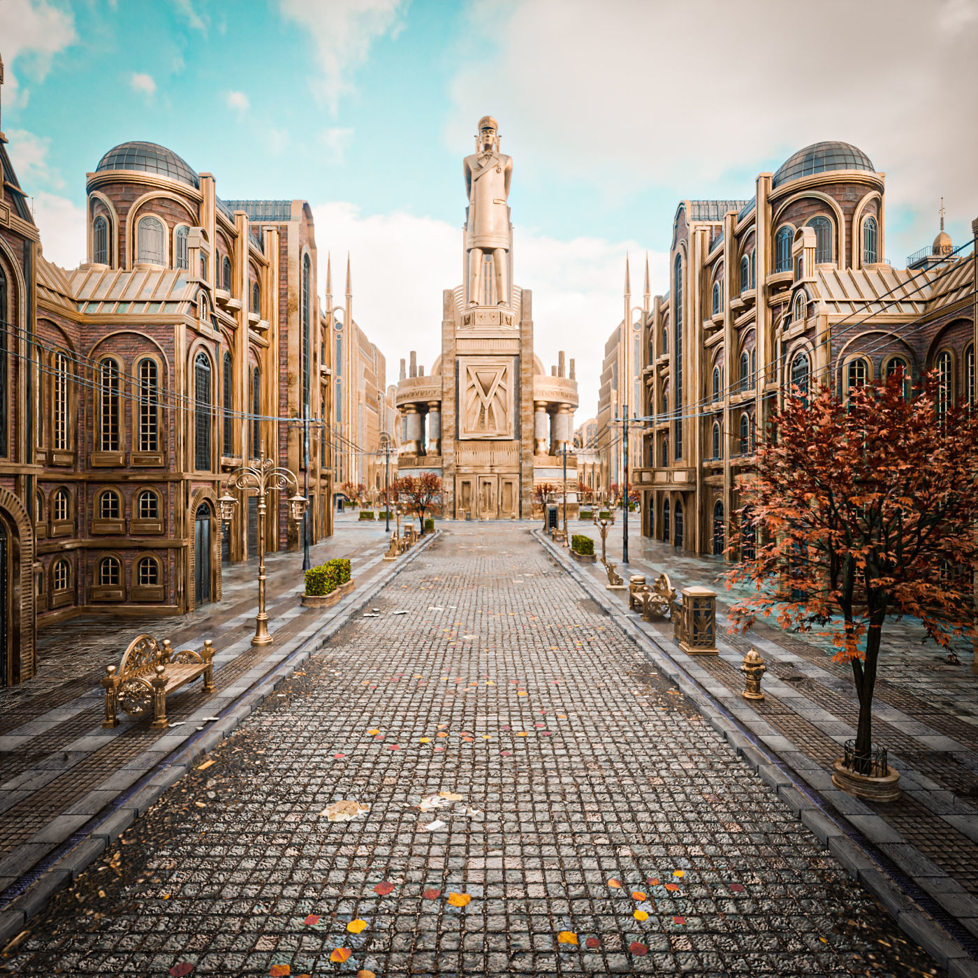 3D model ART DECO STEAMPUNK BUILDING 01 VR / AR / low-poly | CGTrader