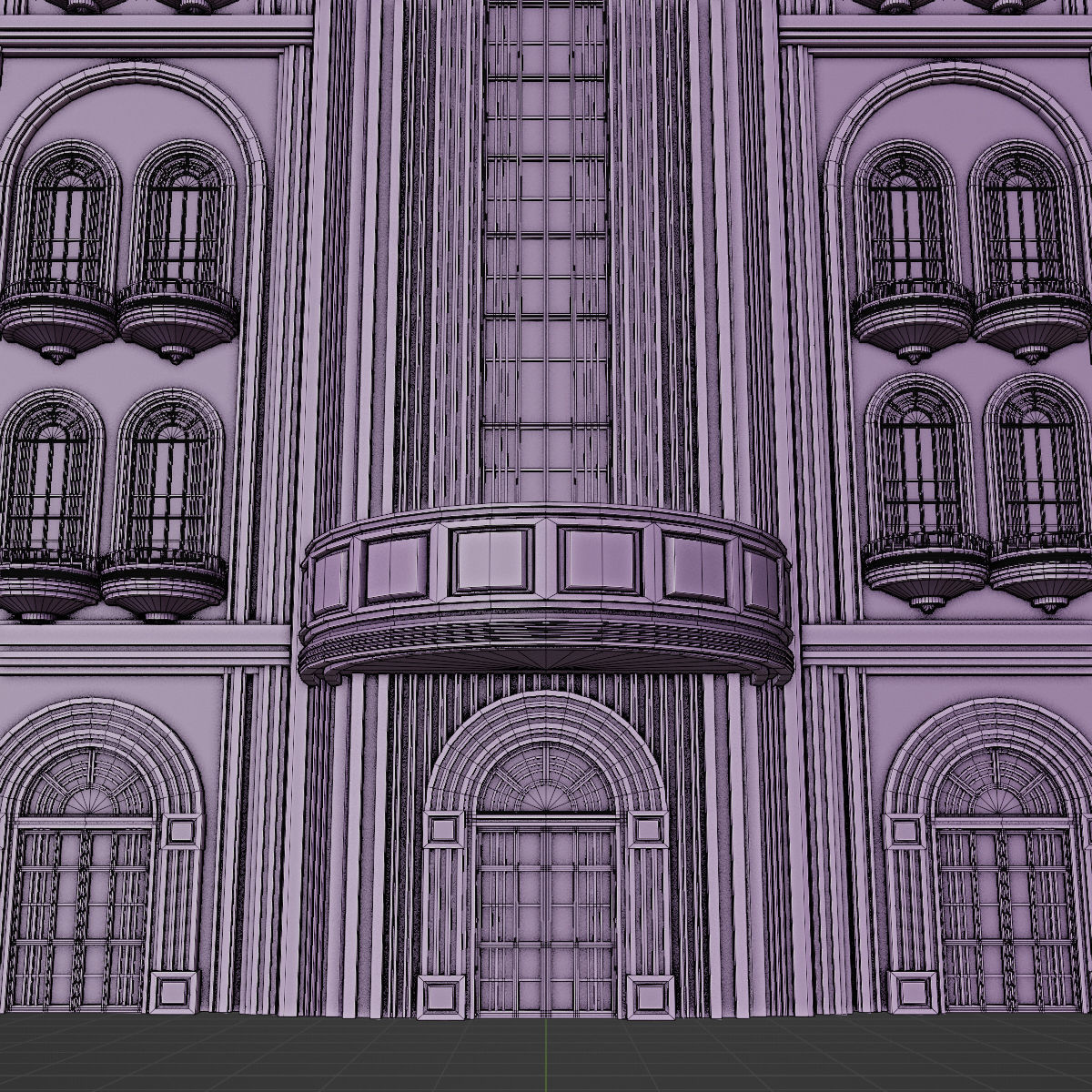 3D model ART DECO STEAMPUNK BUILDING 01 VR / AR / low-poly | CGTrader