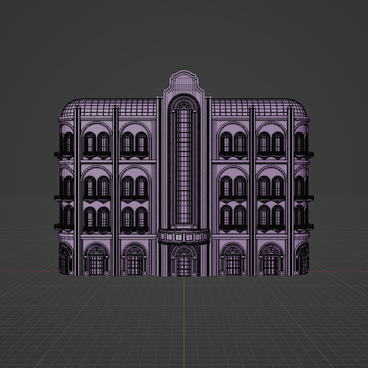 3D model ART DECO STEAMPUNK BUILDING 01 VR / AR / low-poly | CGTrader