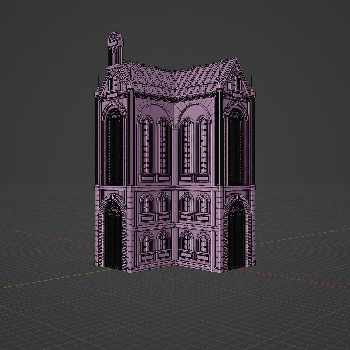 3D model ART DECO STEAMPUNK BUILDING 02 VR / AR / low-poly | CGTrader