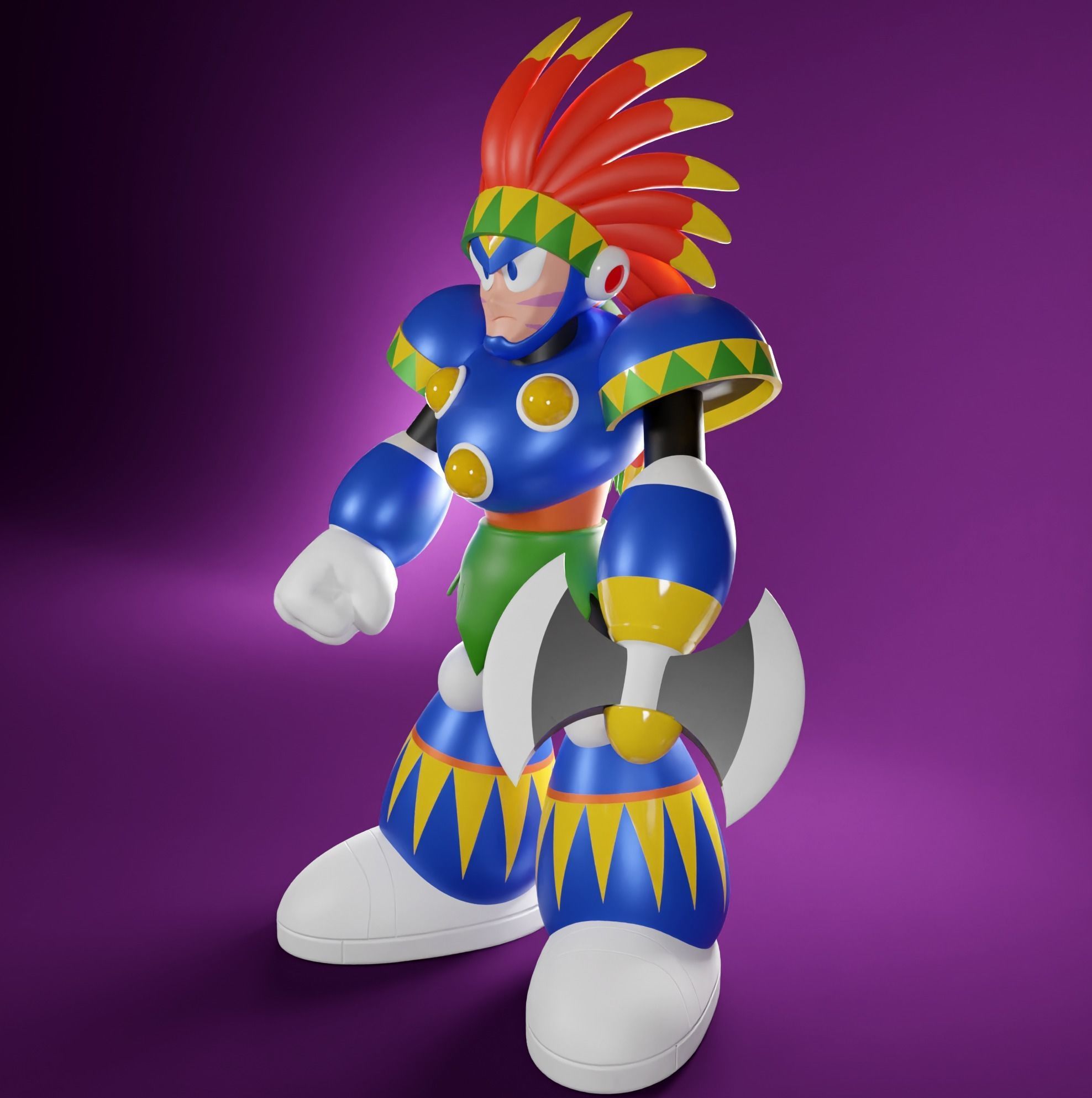 Tomahawk Man Rockman Megaman Famicom nes 3D model 3D model | CGTrader