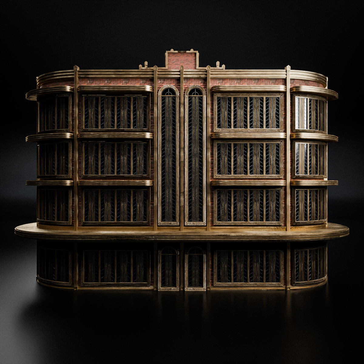3D model ART DECO STEAMPUNK BUILDING 04 VR / AR / low-poly | CGTrader