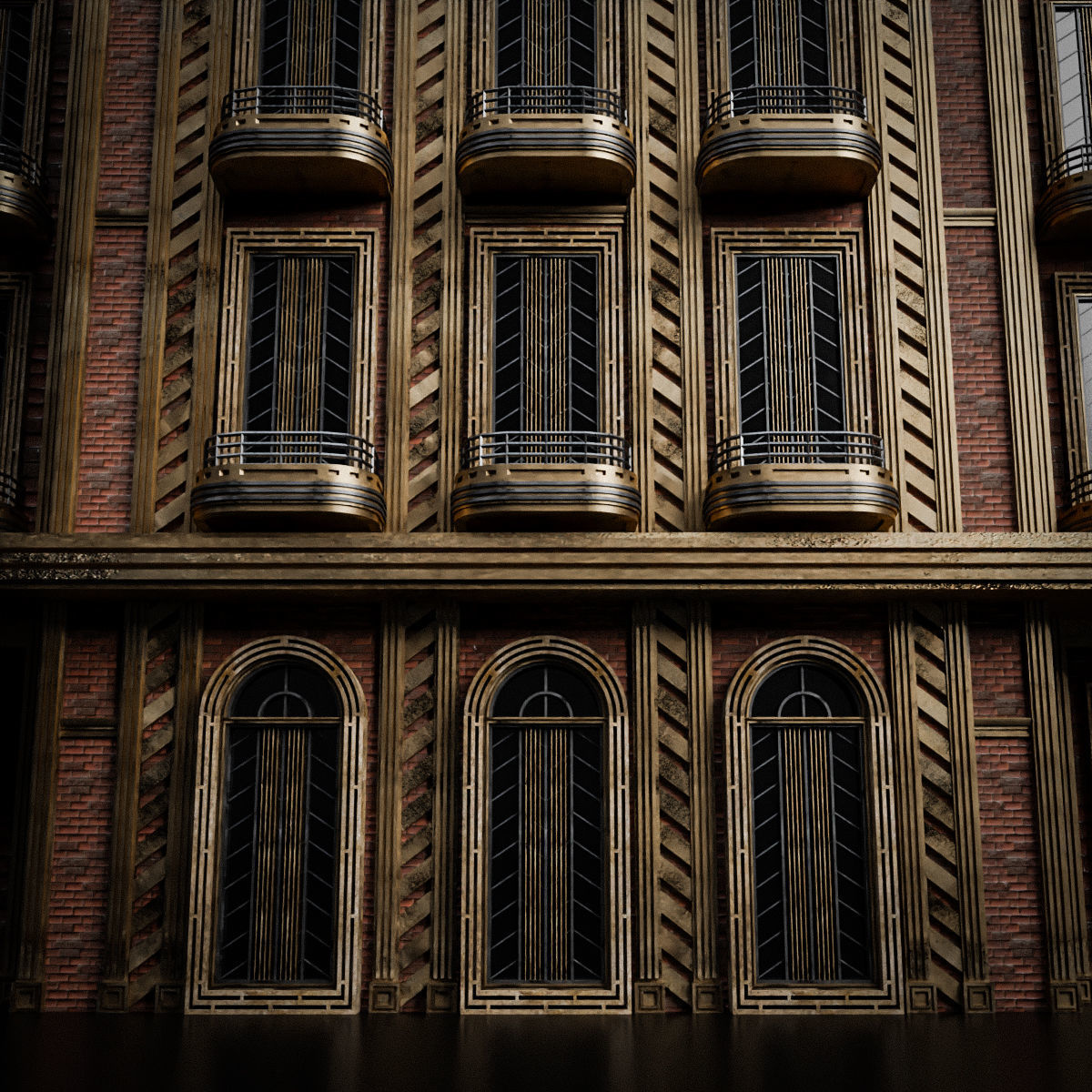 3D model ART DECO STEAMPUNK BUILDING 04 VR / AR / low-poly | CGTrader