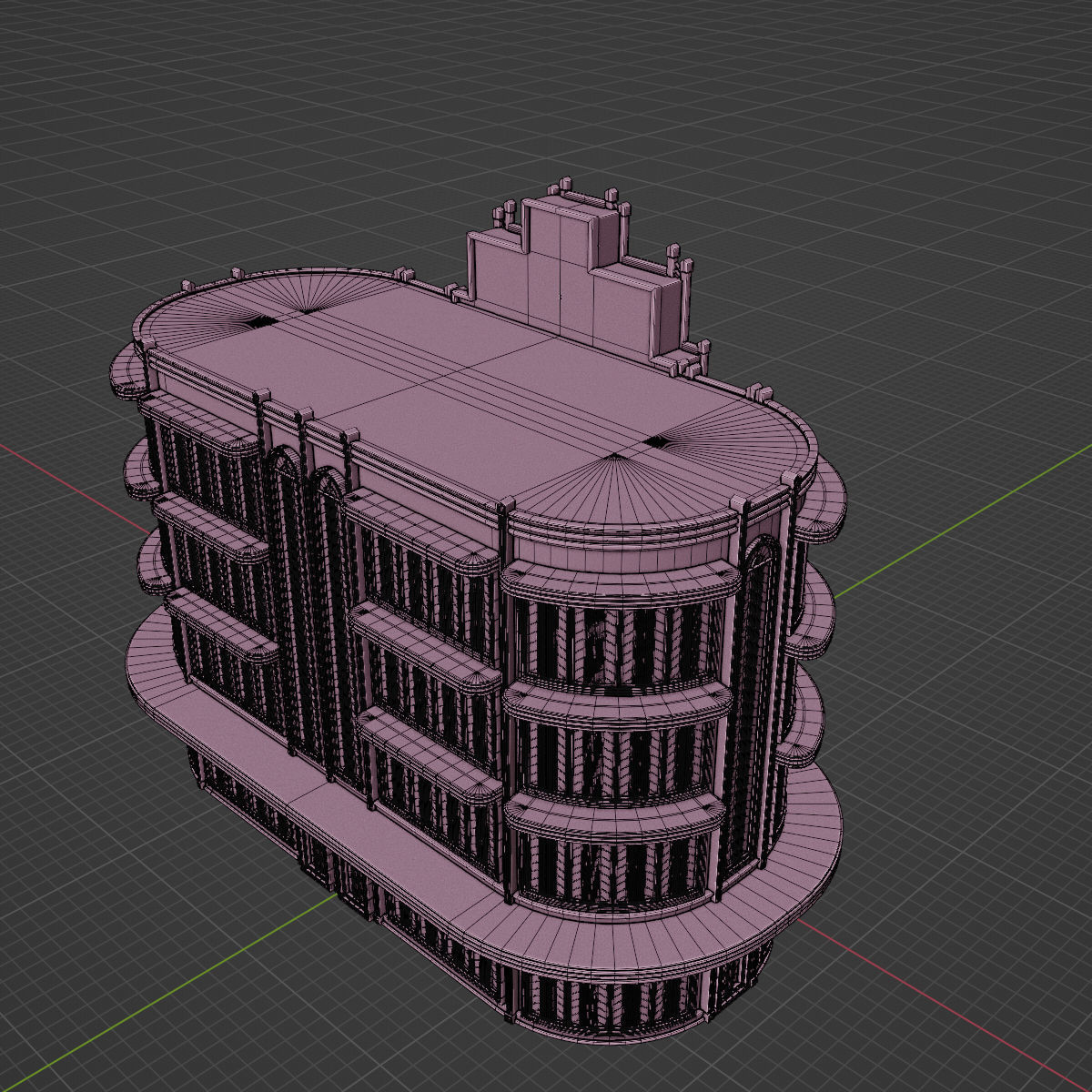 3D model ART DECO STEAMPUNK BUILDING 04 VR / AR / low-poly | CGTrader