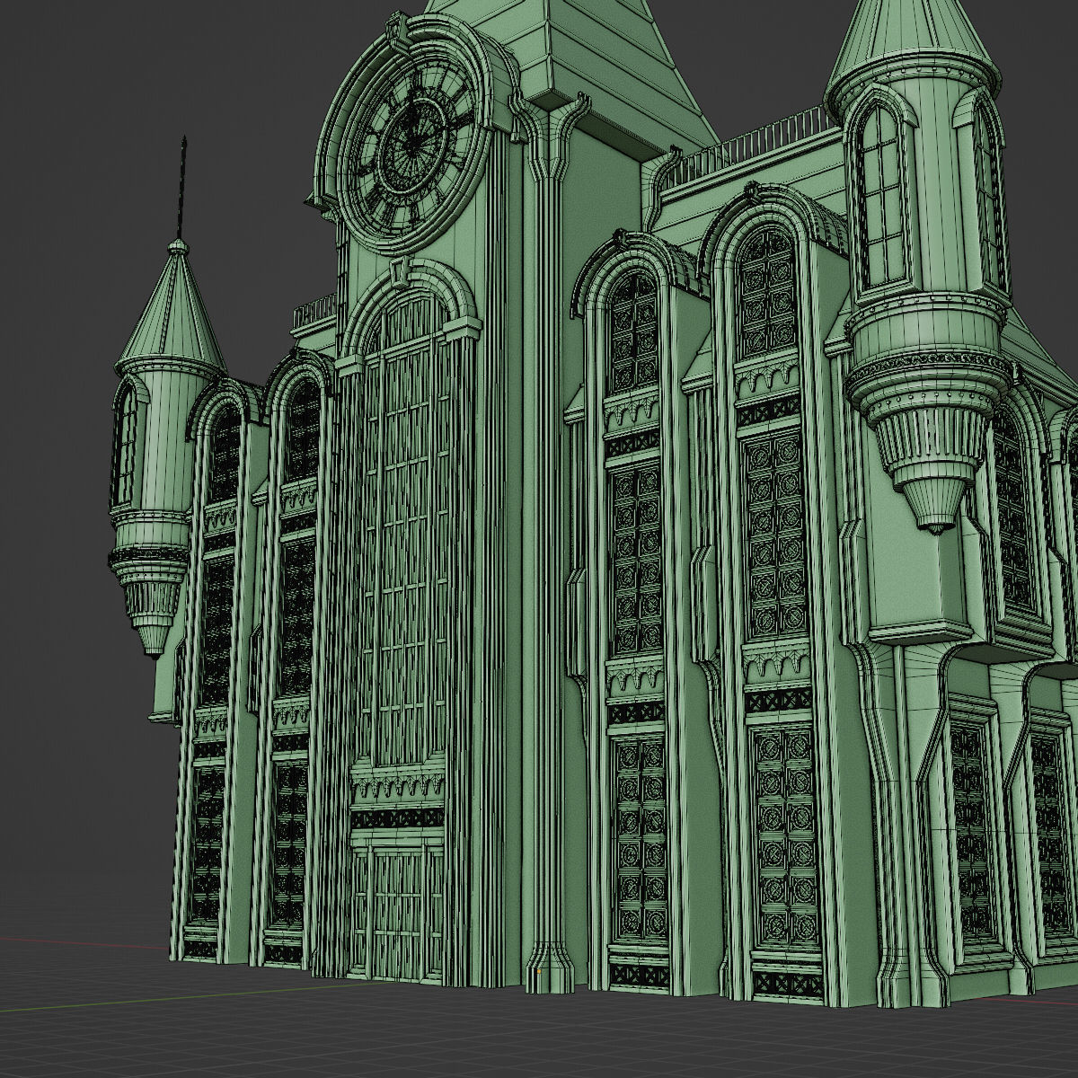 3D model ART DECO STEAMPUNK BUILDING 06 VR / AR / low-poly | CGTrader