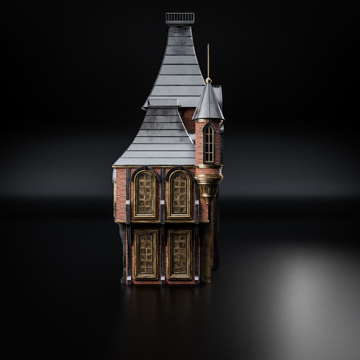 3D model ART DECO STEAMPUNK BUILDING 06 VR / AR / low-poly | CGTrader
