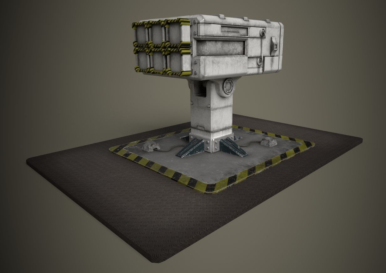 3D model SAM SITE Missile Launcher Anti Air Defence VR / AR / low-poly ...
