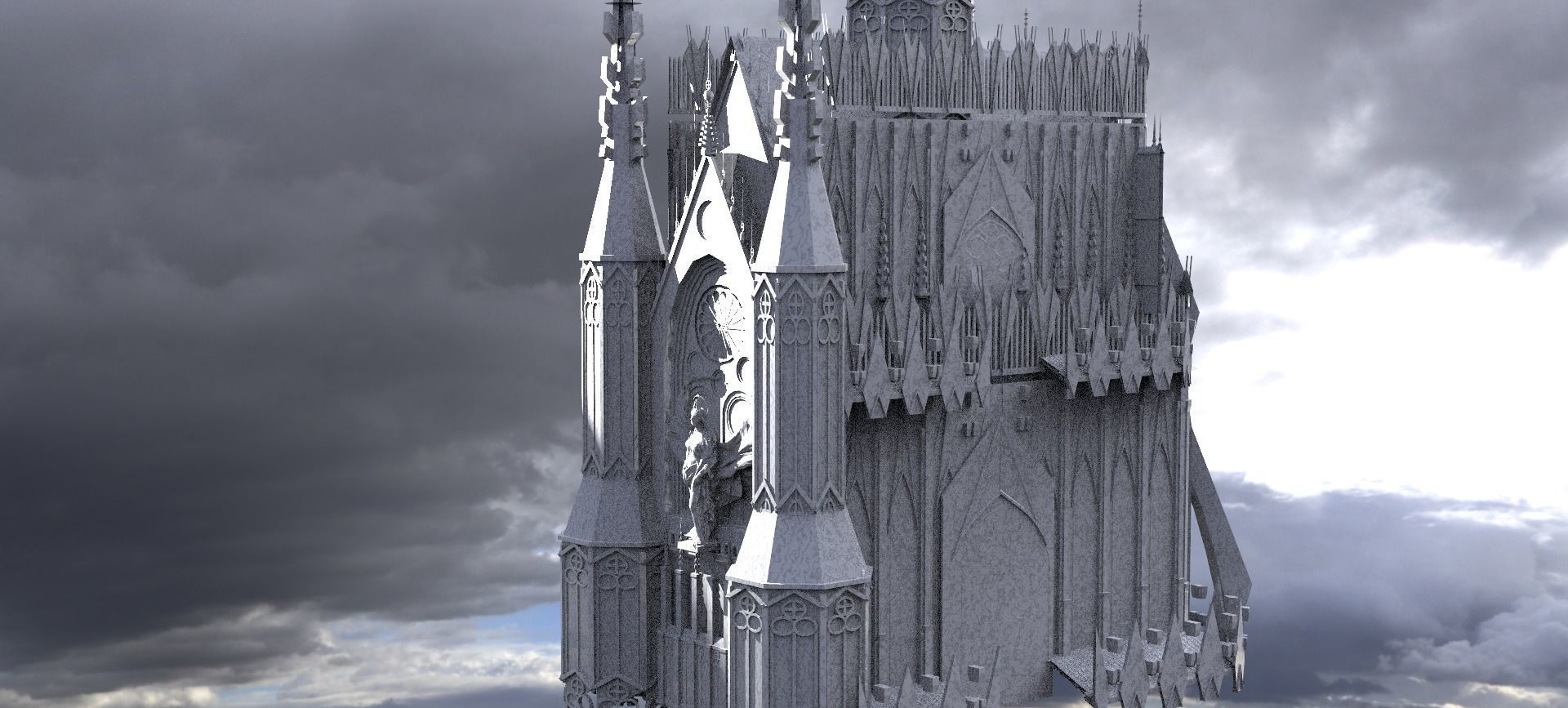 Gothic Cathedral Cult Architecture Cathedral 3 3D model | CGTrader