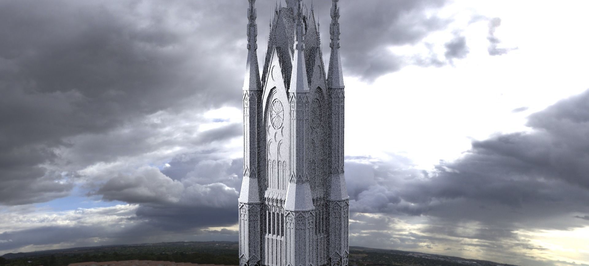 Gothic Cathedral Grand Tower 3D model | CGTrader