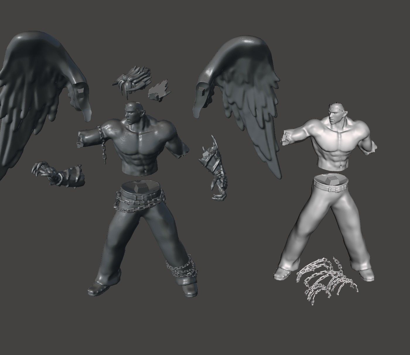 DEVIL JIN - TEKKEN 7 NAMCO KAZAMA MISHIMA Hi-Poly STL keyed 3D model 3D ...