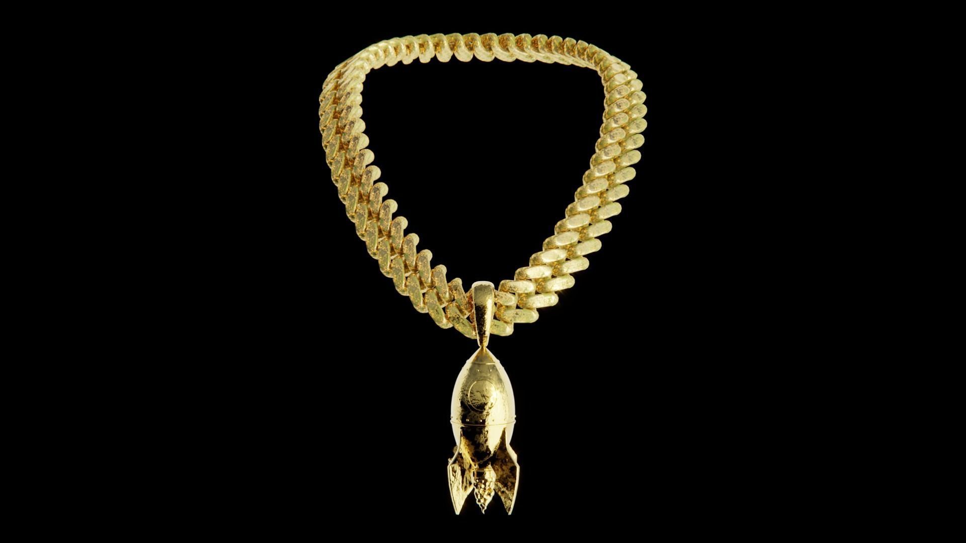 3D model Glowing Cracked Rocket Chain VR / AR / low-poly | CGTrader