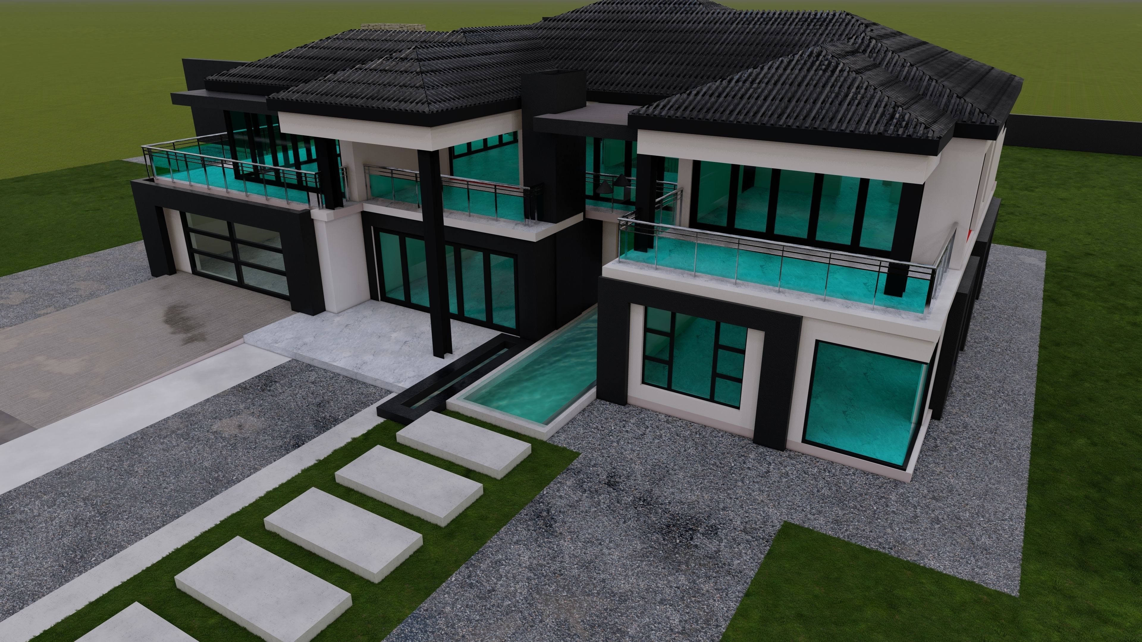 HOUSE DUPLEX free VR / AR / low-poly 3D model | CGTrader