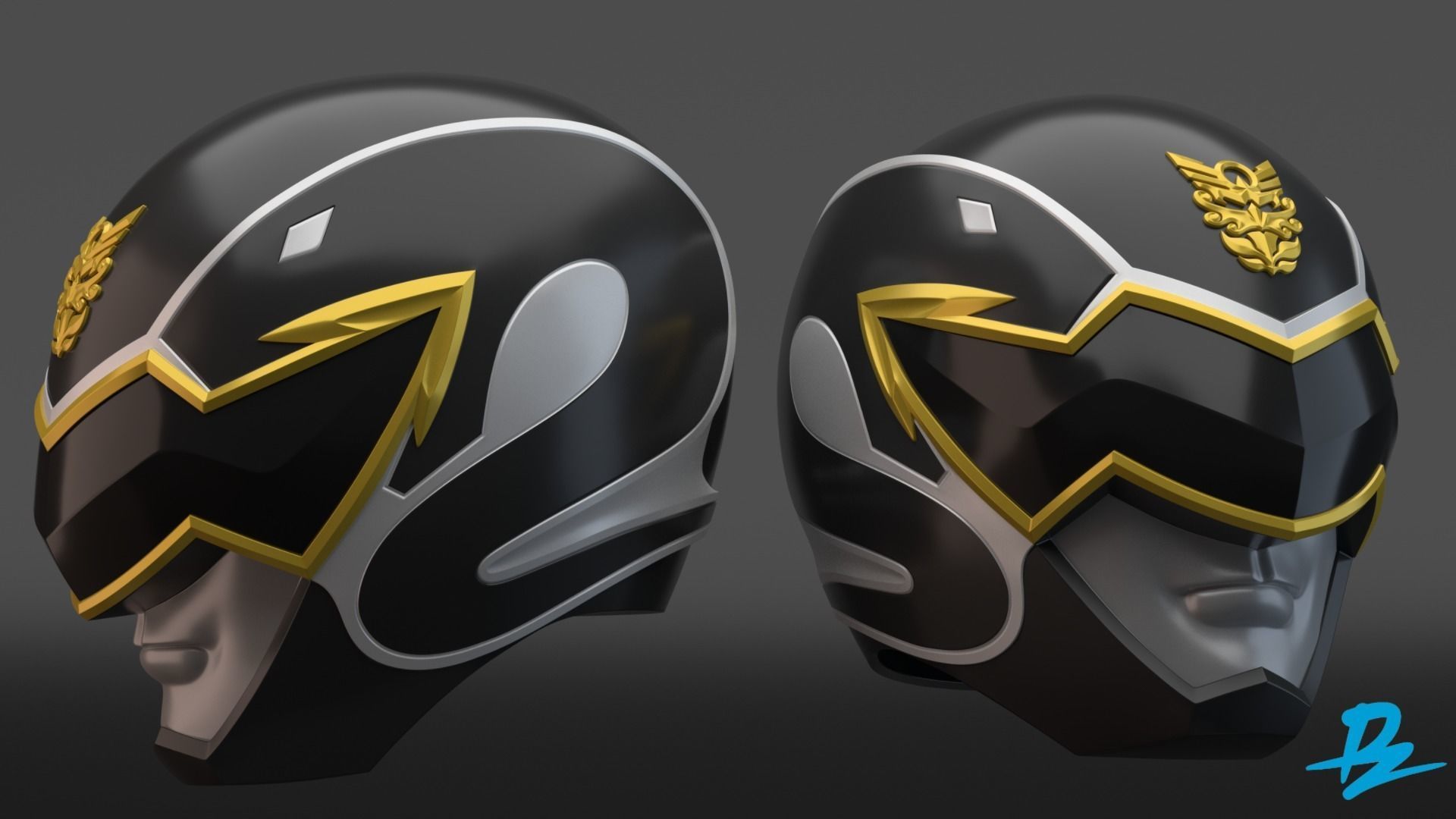 Megaforce black goseiger 3D model 3D printable | CGTrader