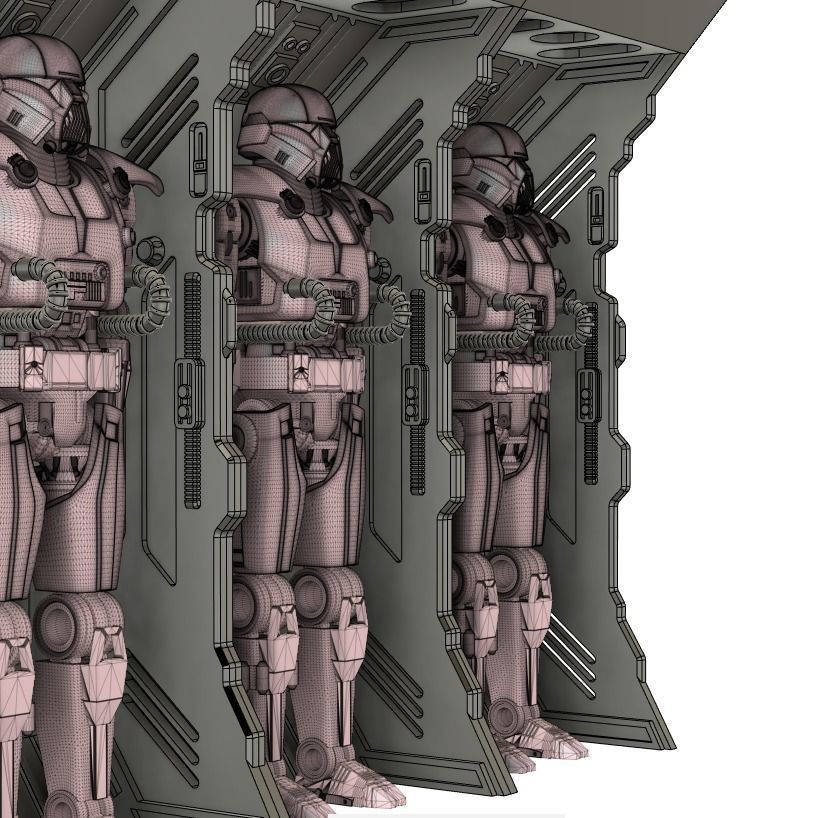 Dark Trooper Storage Locker Unit One12 Scale STL Files 3D model 3D ...