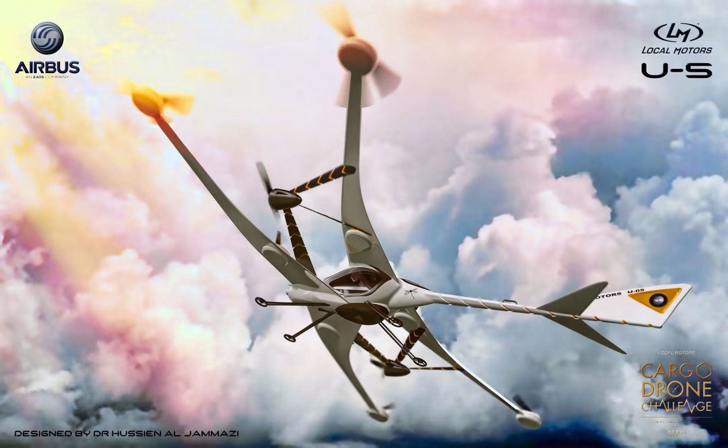 Air Bus cargo drone 3D model 3D printable | CGTrader