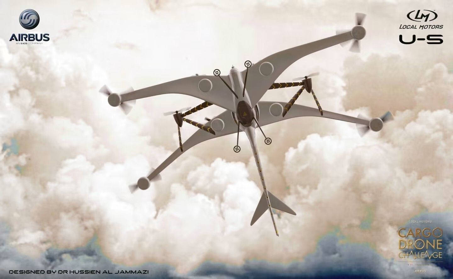Air Bus cargo drone 3D model 3D printable | CGTrader