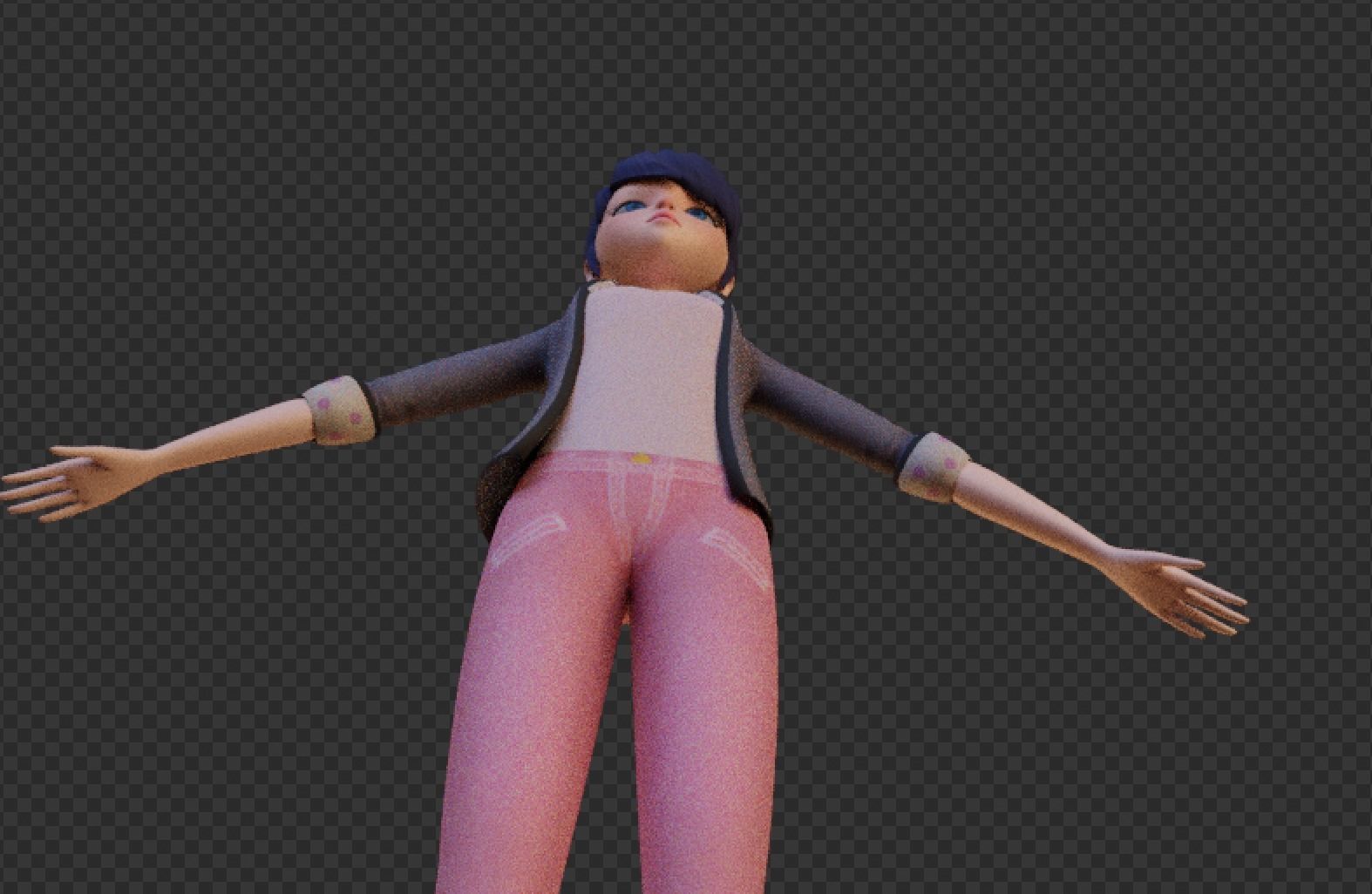 3D model Miraculous Marinette Animated Rigged 2022 Low-poly 3D model VR ...