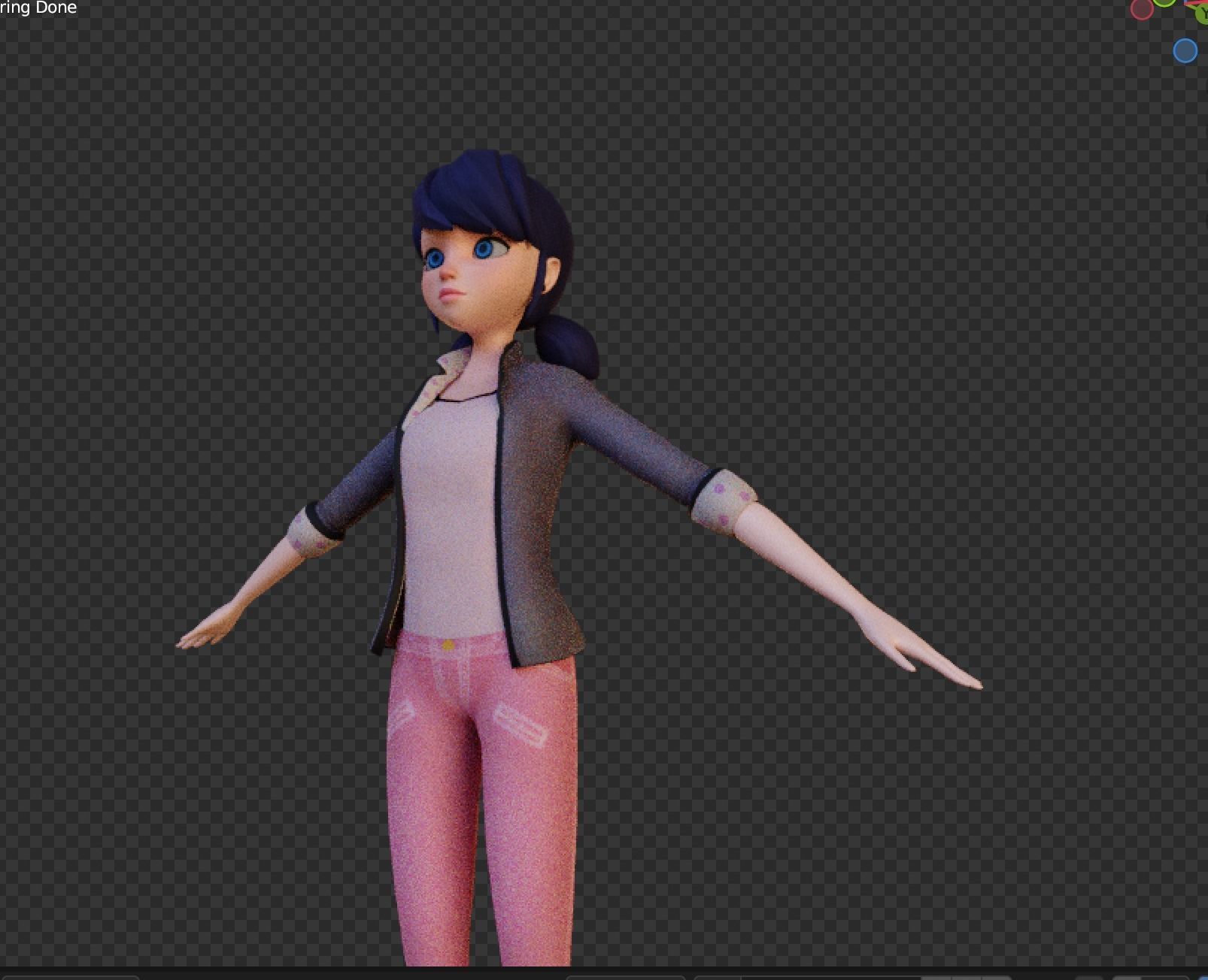 3D model Miraculous Marinette Animated Rigged 2022 Low-poly 3D model VR ...