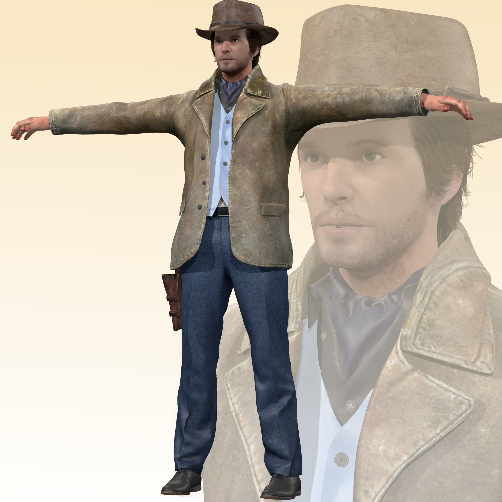 Cowboy Rigged 3D model rigged | CGTrader