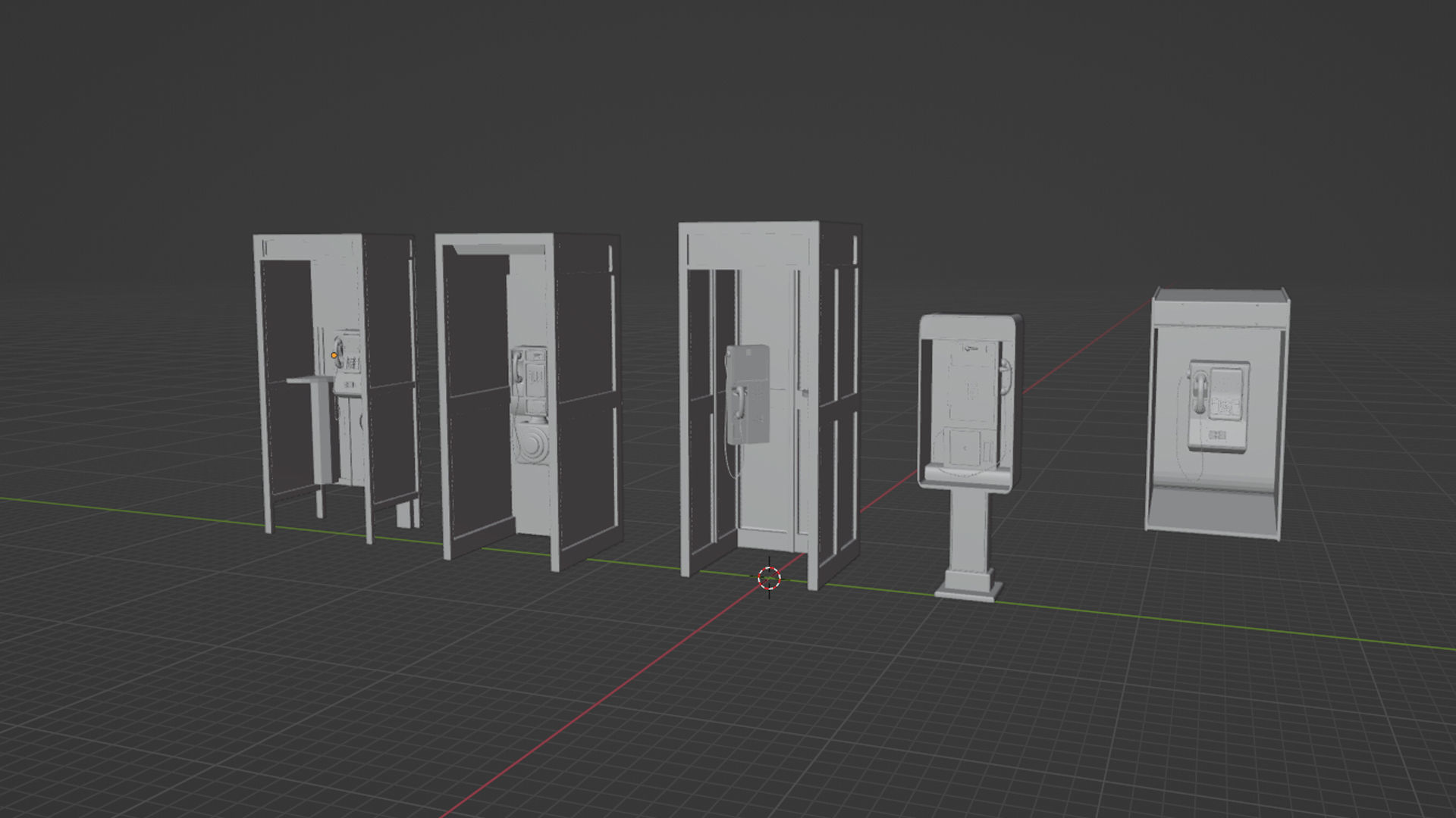 Phone Booth Asset Pack free 3D model | CGTrader